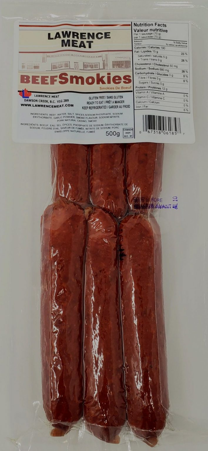 Beef Smokies - Lawrence Meat